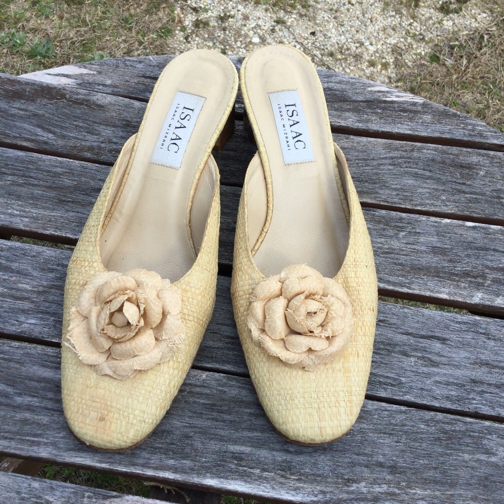 Isaac Mizrahi Raffia Straw Mules 9 - Gem